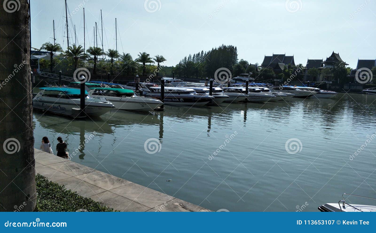 Marine jetty editorial photography. Image of speedboat - 113653107