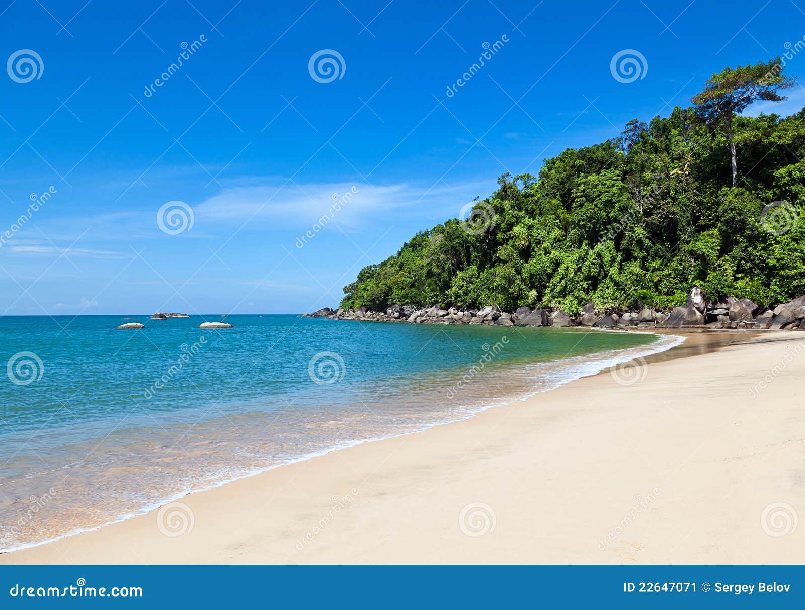 Marine landscape. stock image. Image of beach, stones - 22647071