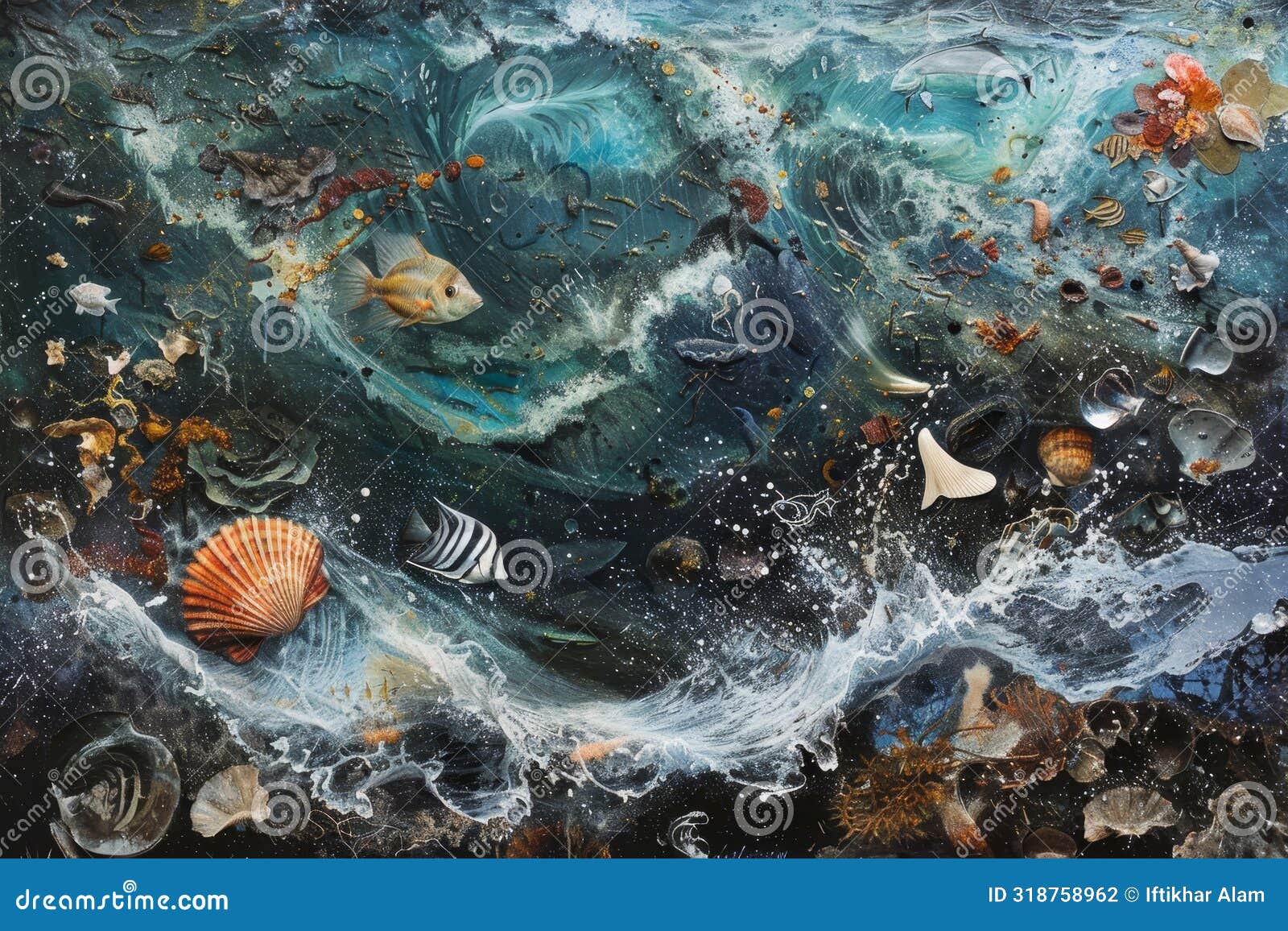 Marine Life Abundance, an Abstract Interpretation of the Ocean Teeming ...