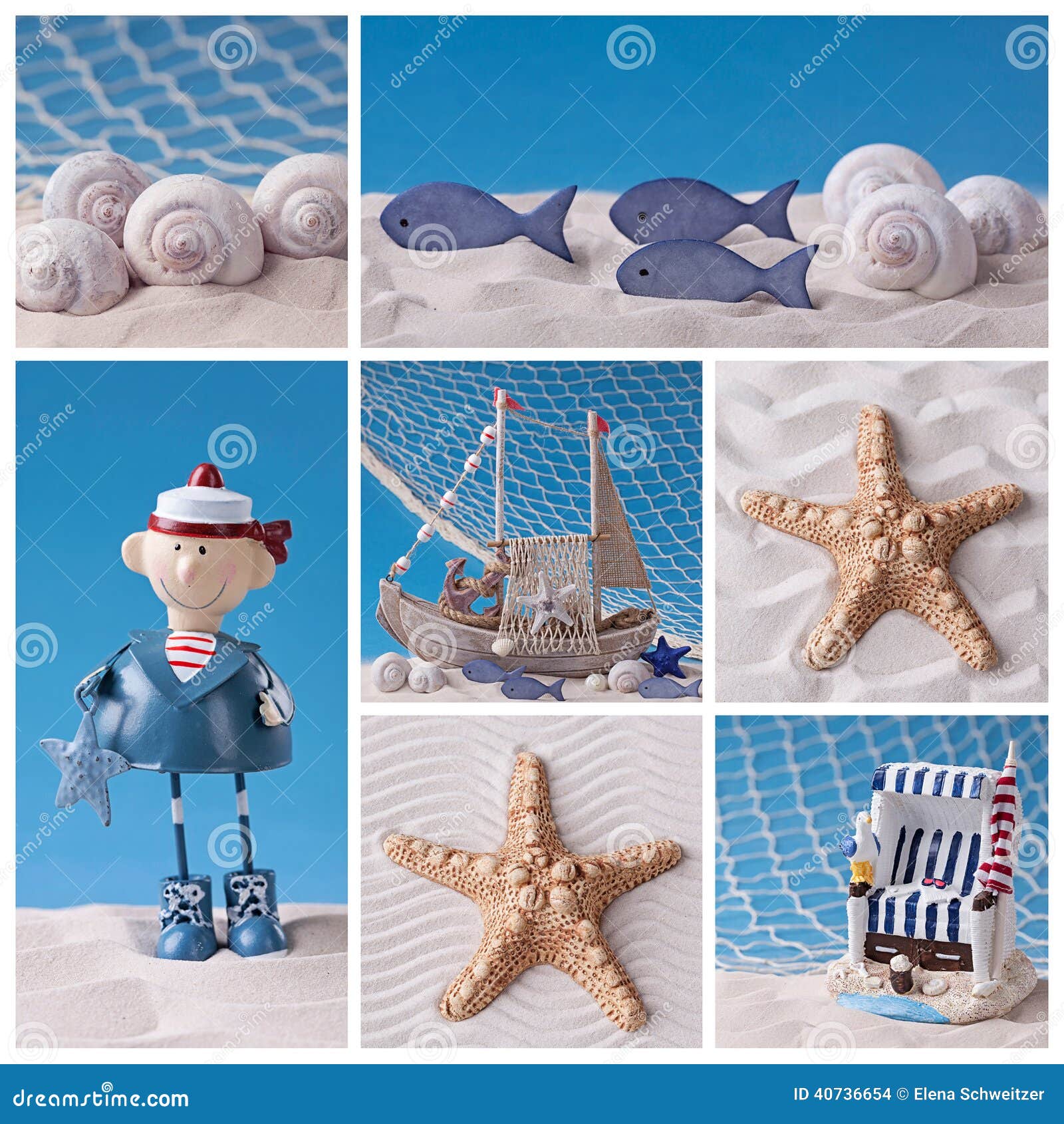 Marine life collage stock photo. Image of vacation, travel - 40736654