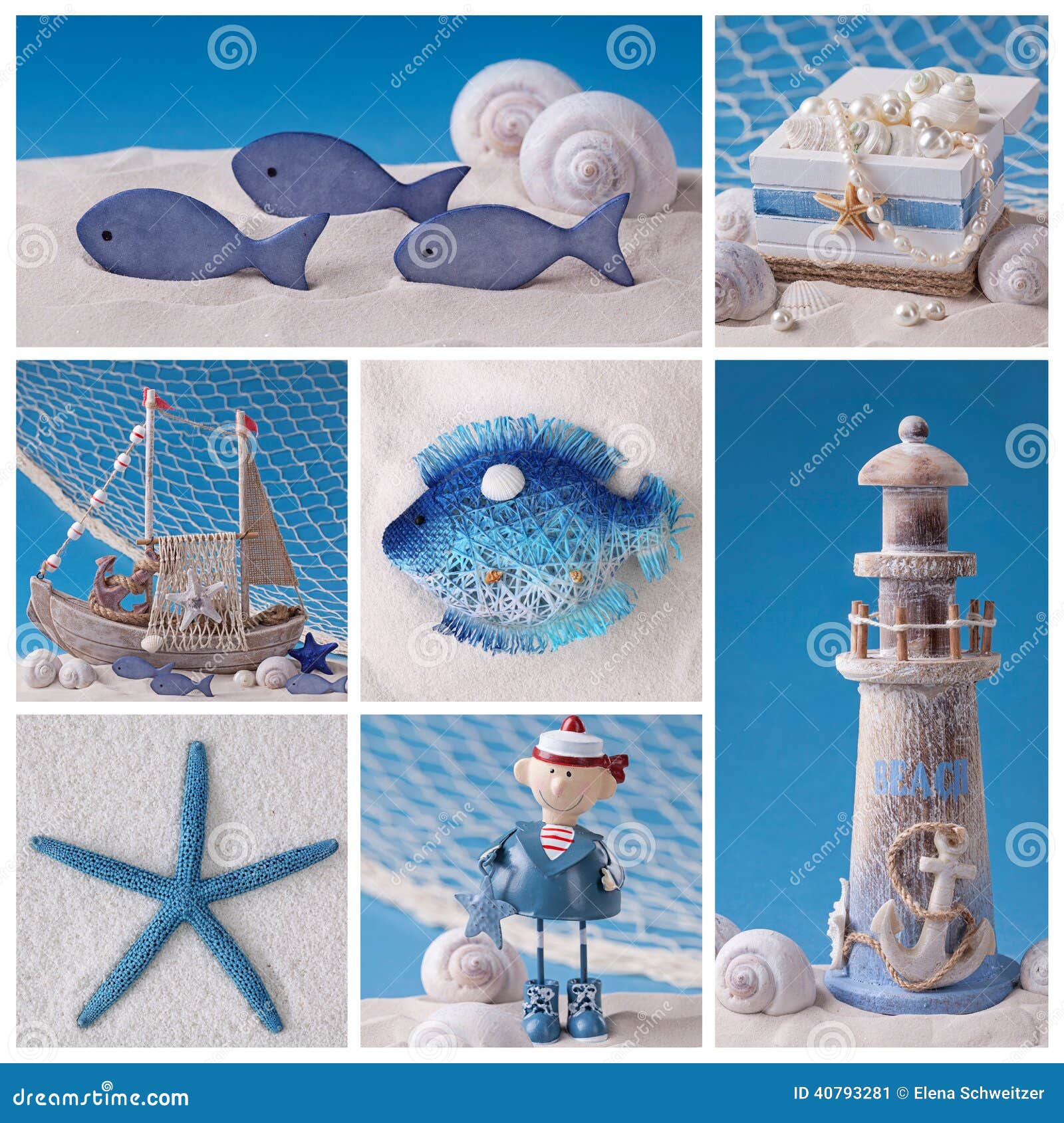 Marine life collage stock image. Image of group, collage - 40793281