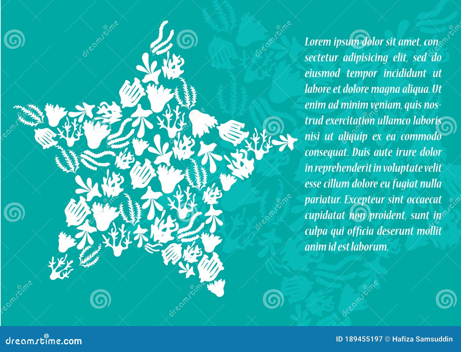 Marine Life Poster. Vector Illustration Decorative Design Stock Vector ...