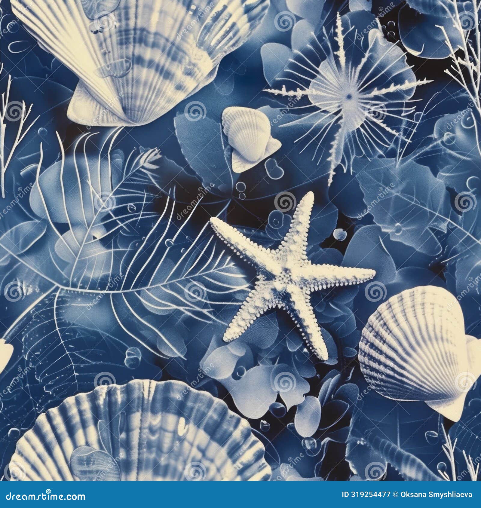 Marine Life and Shells X-ray Vision Artwork Stock Image - Image of ...