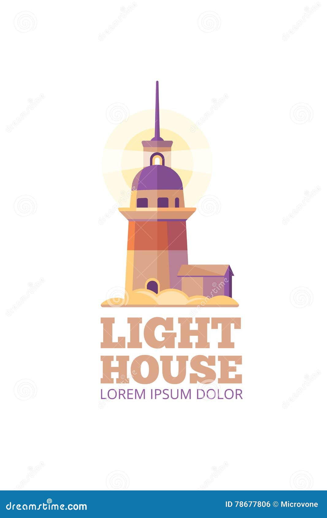 Marine Lighthouse Vector Safety Logo Template Stock Vector ...