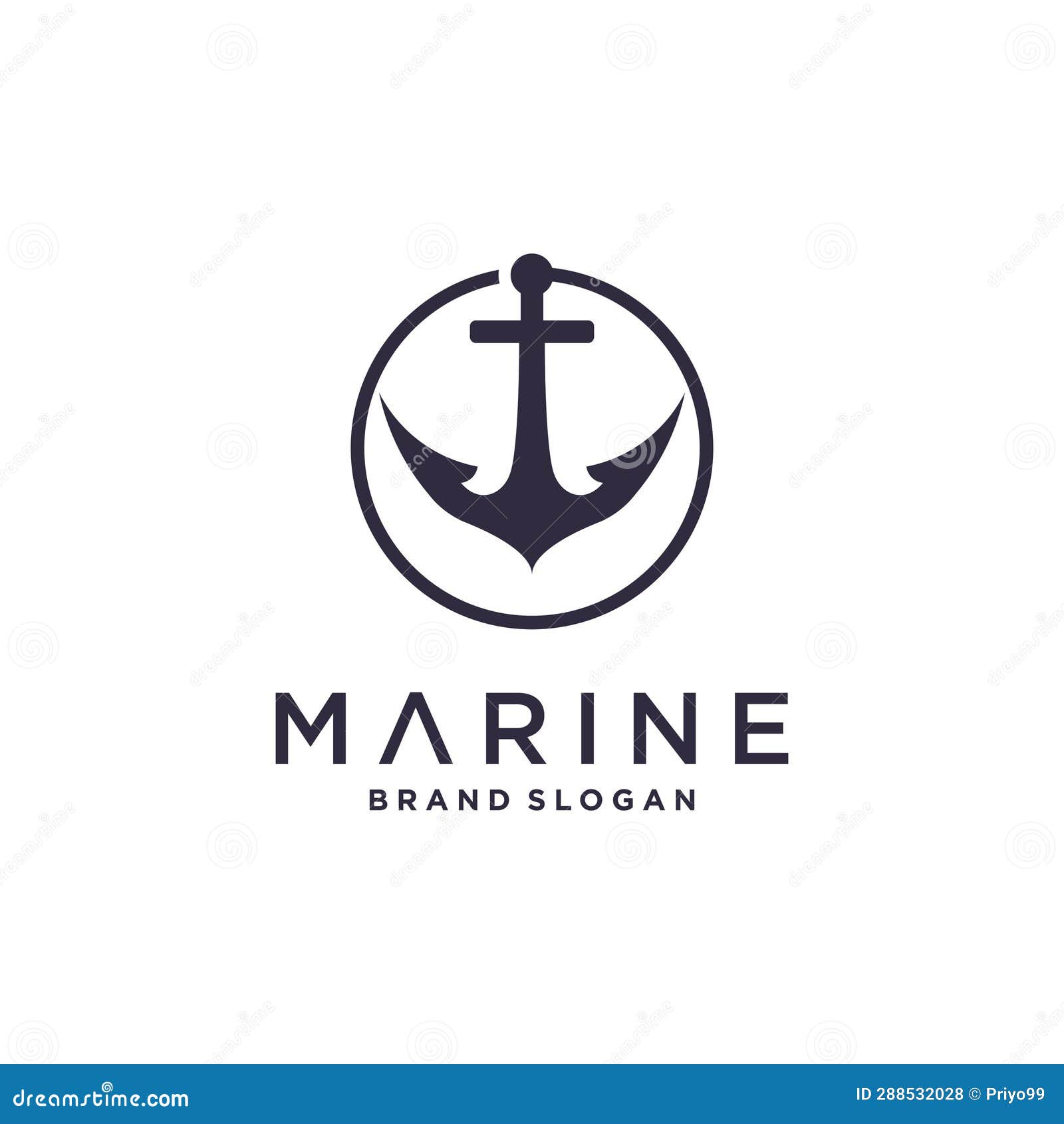 Marine Logo Design Vector with Modern Unique Style Stock Vector ...