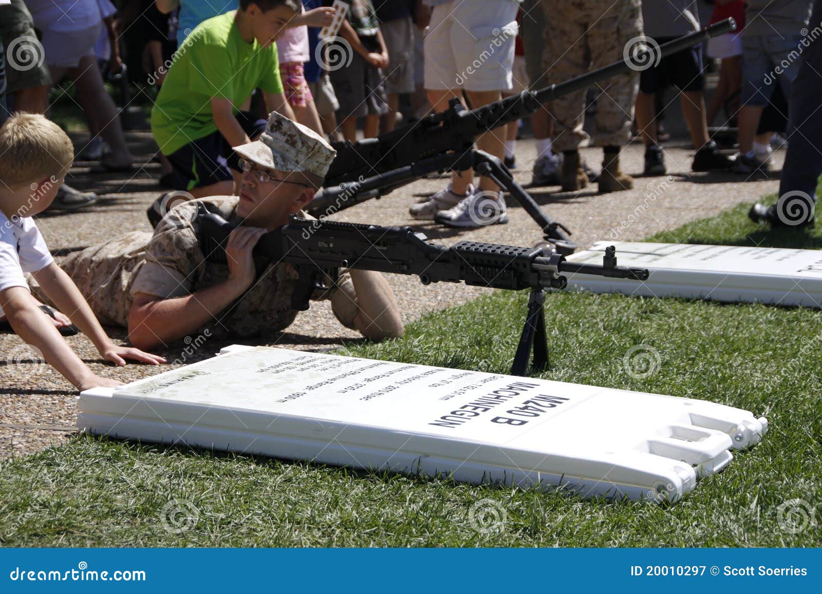 Marine Machine Gun Demonstration Editorial Photography - Image of ...