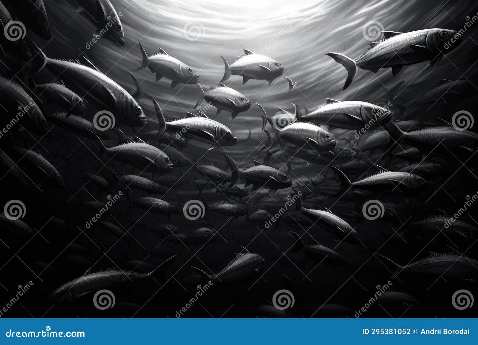 Marine Marvel: Underwater Fish Gathering. Stock Illustration ...