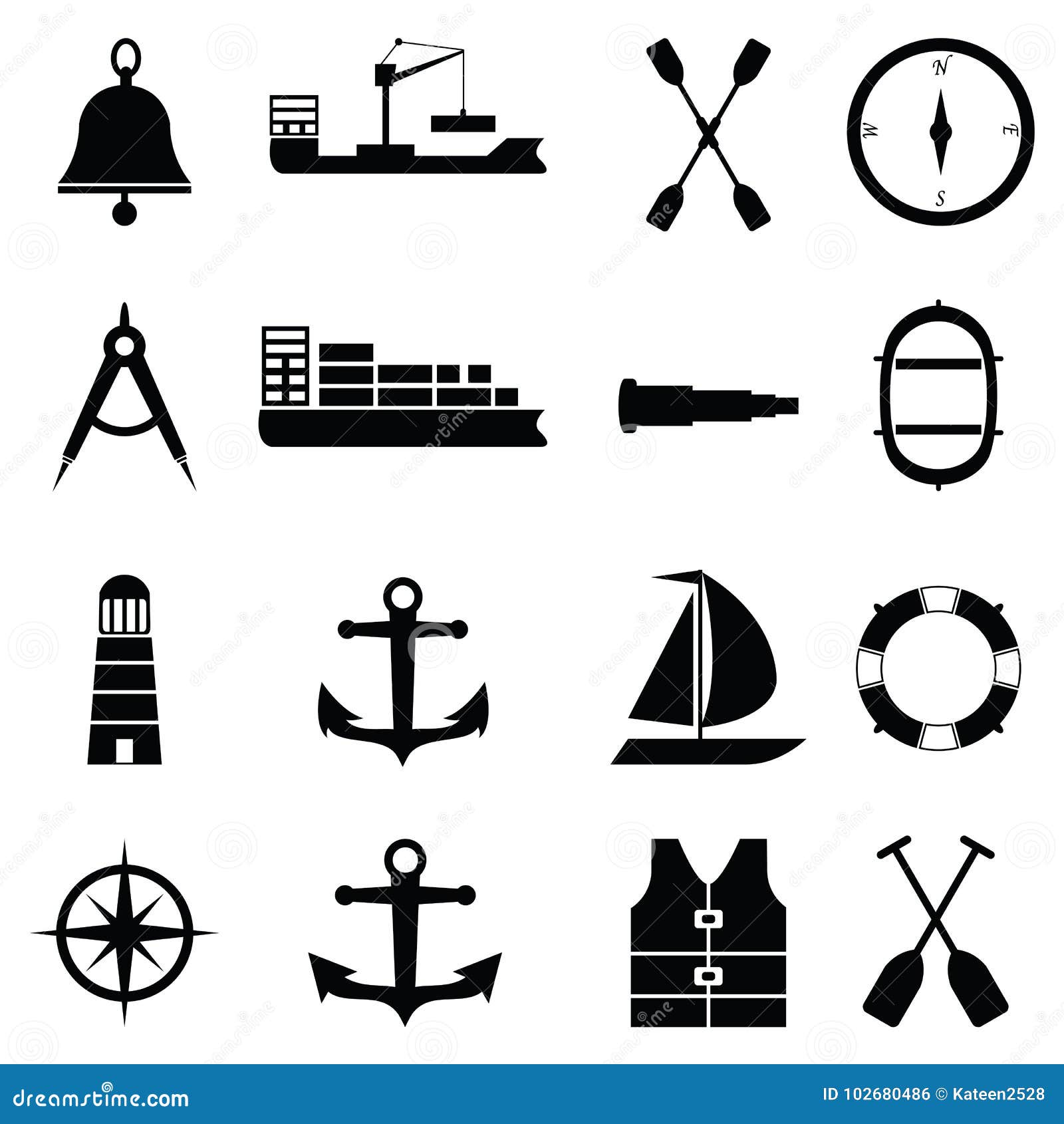 Marine and nautical icon stock vector. Illustration of lighthouse ...