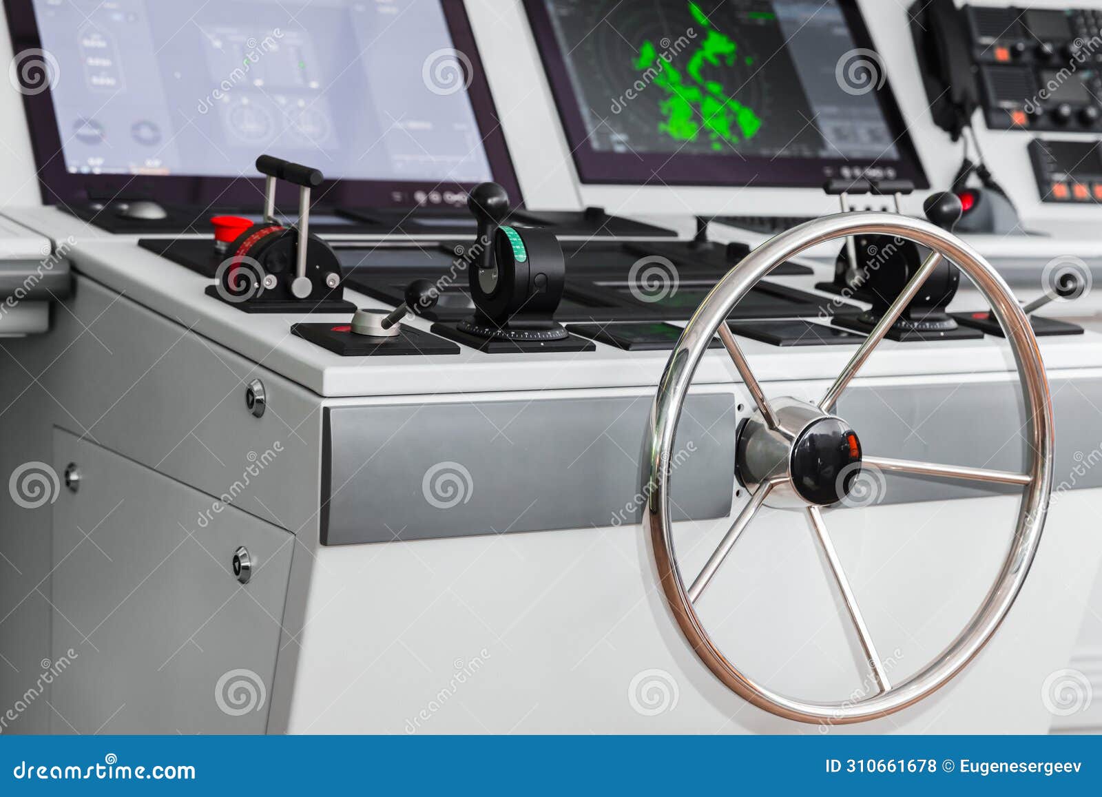 Marine Navigation Simulation System, Ship Control Panel Stock Photo ...