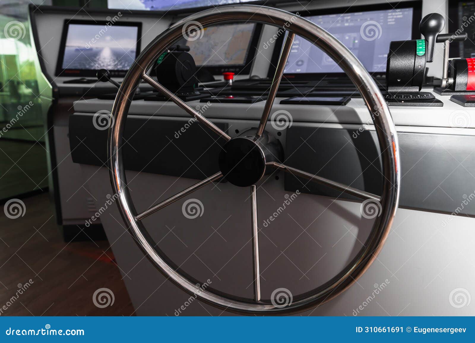 Marine Navigation Simulation System, Vessel Control Panel Stock Image ...