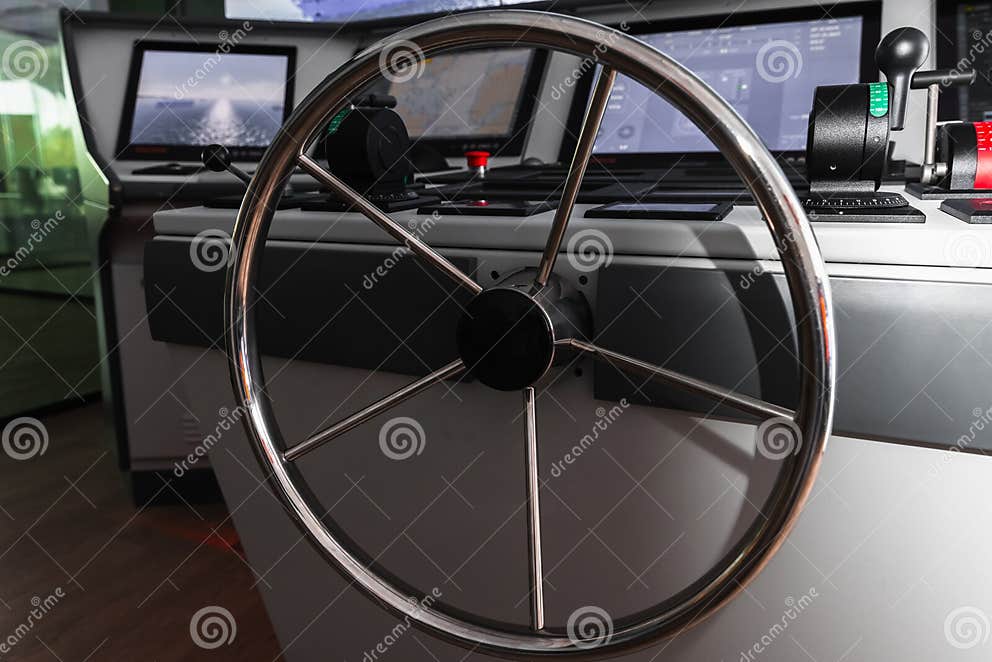 Marine Navigation Simulation System, Vessel Control Panel Stock Image ...