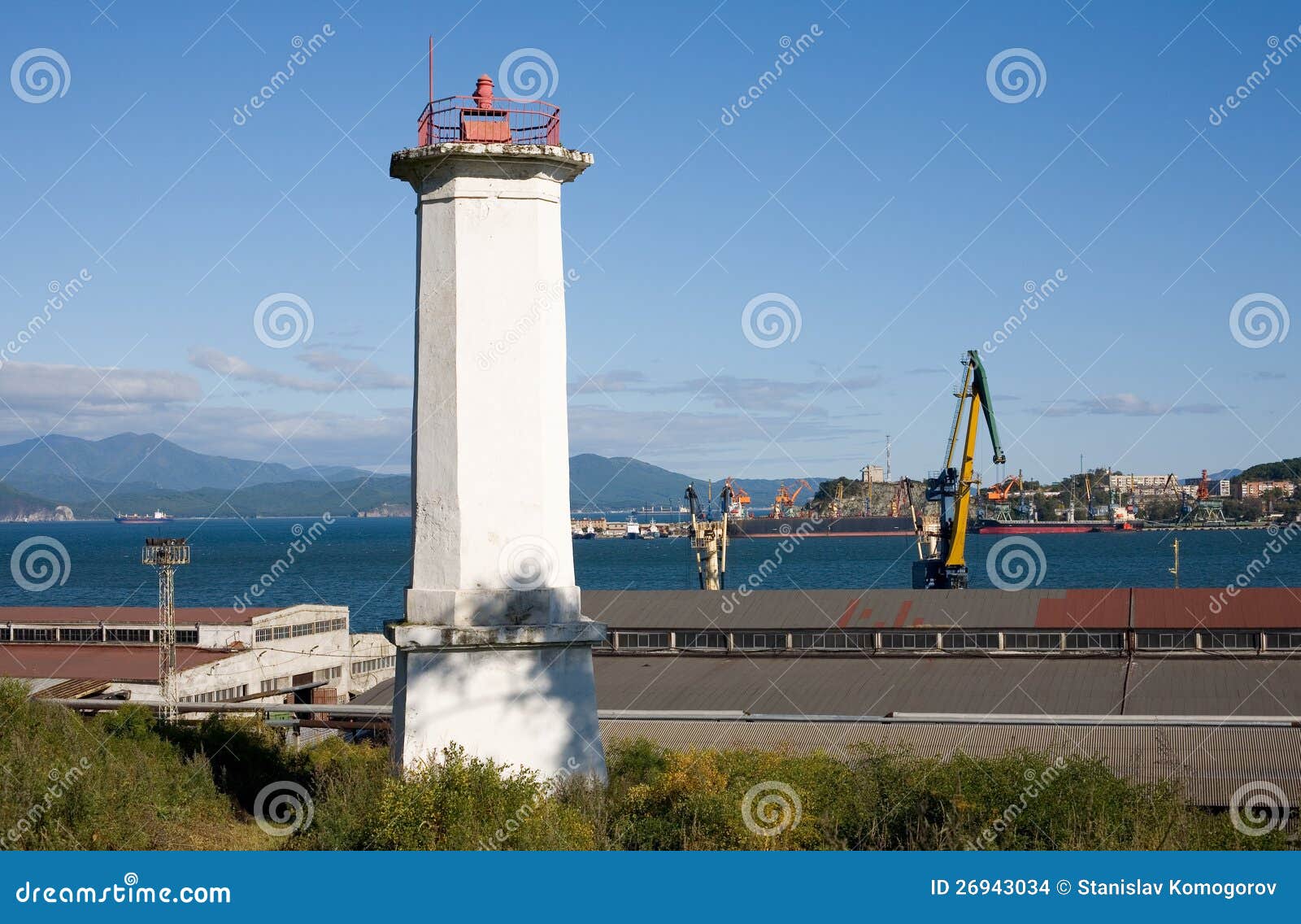 Marine Navigational Range Sign Tower Stock Photo - Image of mark, range ...