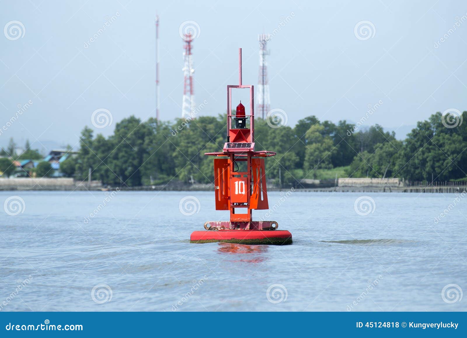 Marine orange buoy stock photo. Image of blue, signal - 45124818
