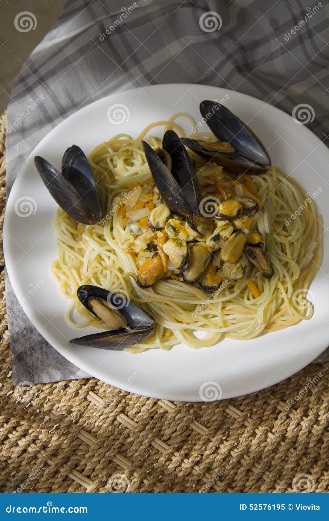 Marine Pasta with Shells Outdoors Stock Image - Image of fruit ...