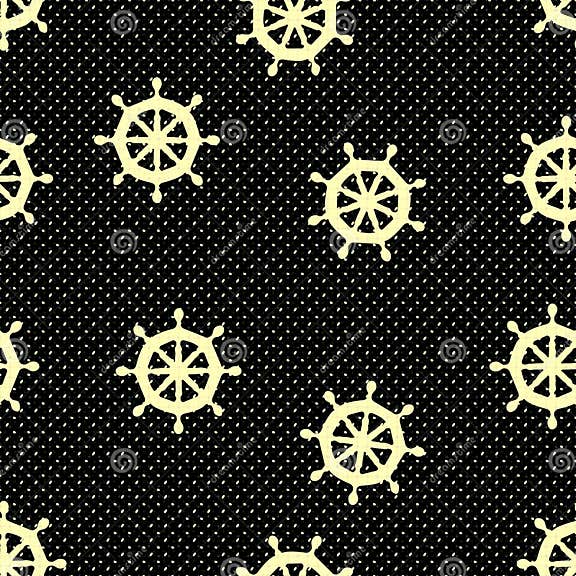 Marine Pattern in Retro Style Stock Vector - Illustration of pattern ...