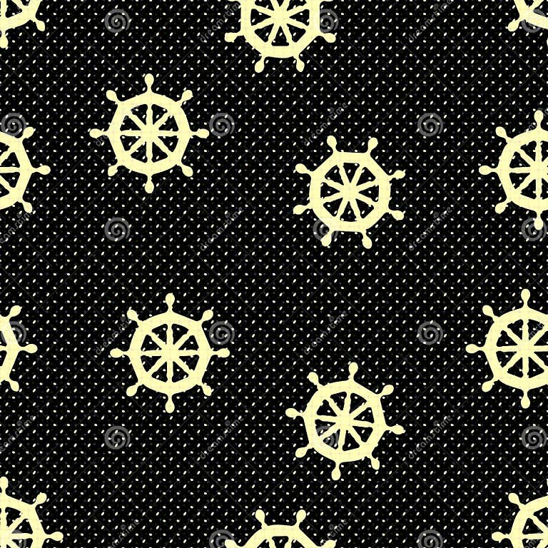 Marine Pattern in Retro Style Stock Vector - Illustration of pattern ...