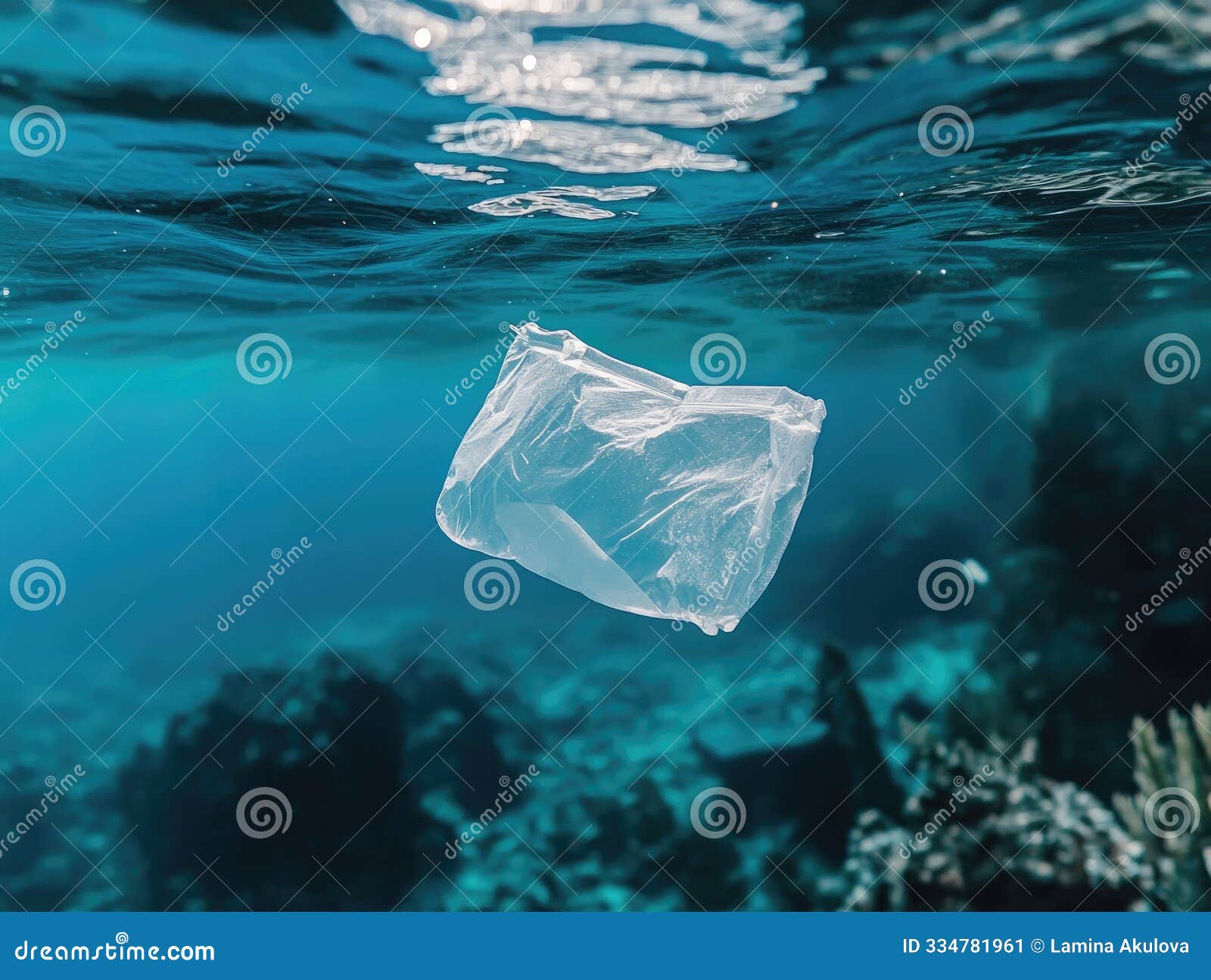 Marine Pollution Awareness: Plastic Waste in Ocean Ecosystem Stock ...