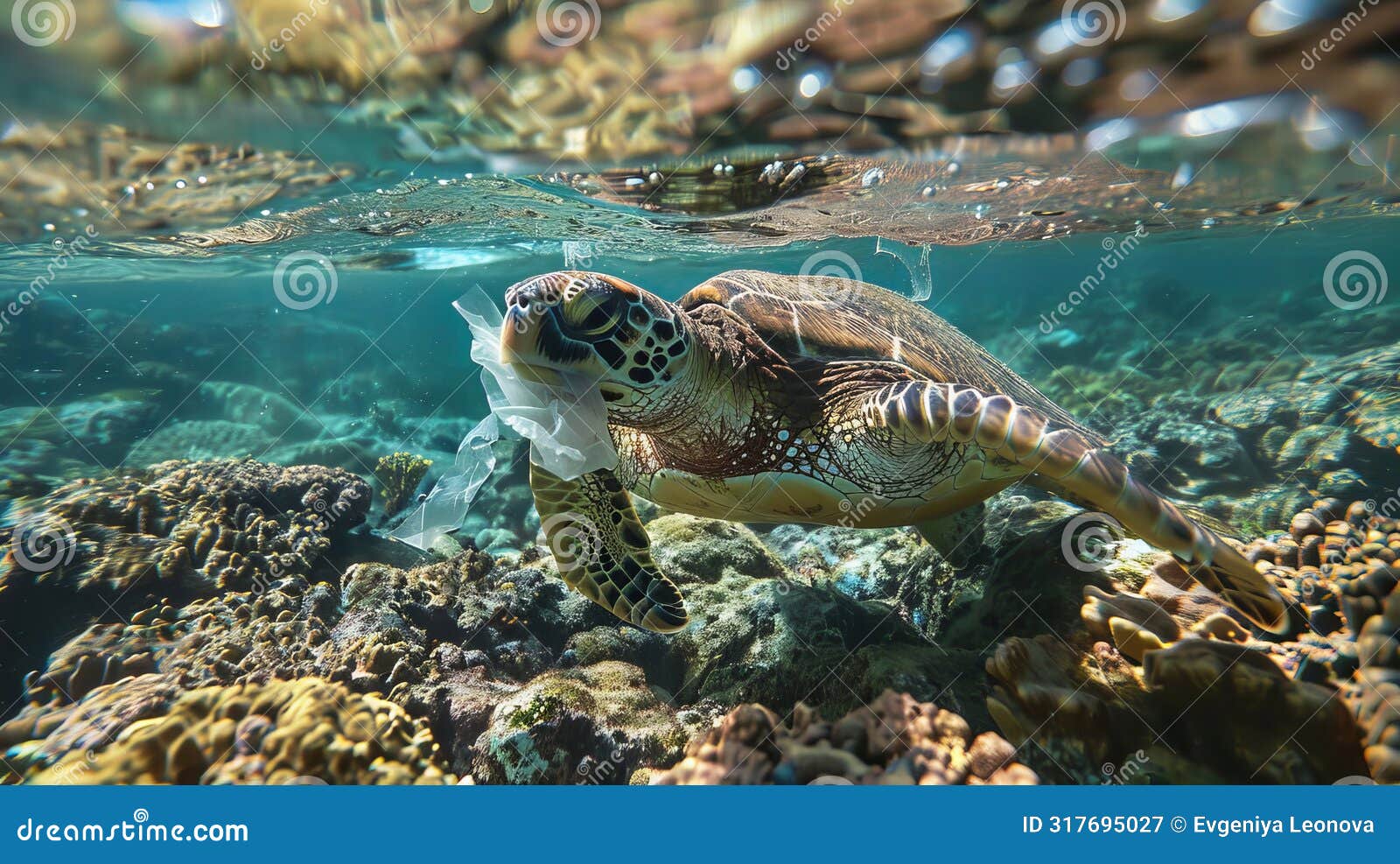 Marine Pollution Crisis Turtle Ingesting Plastic Bag Critical ...