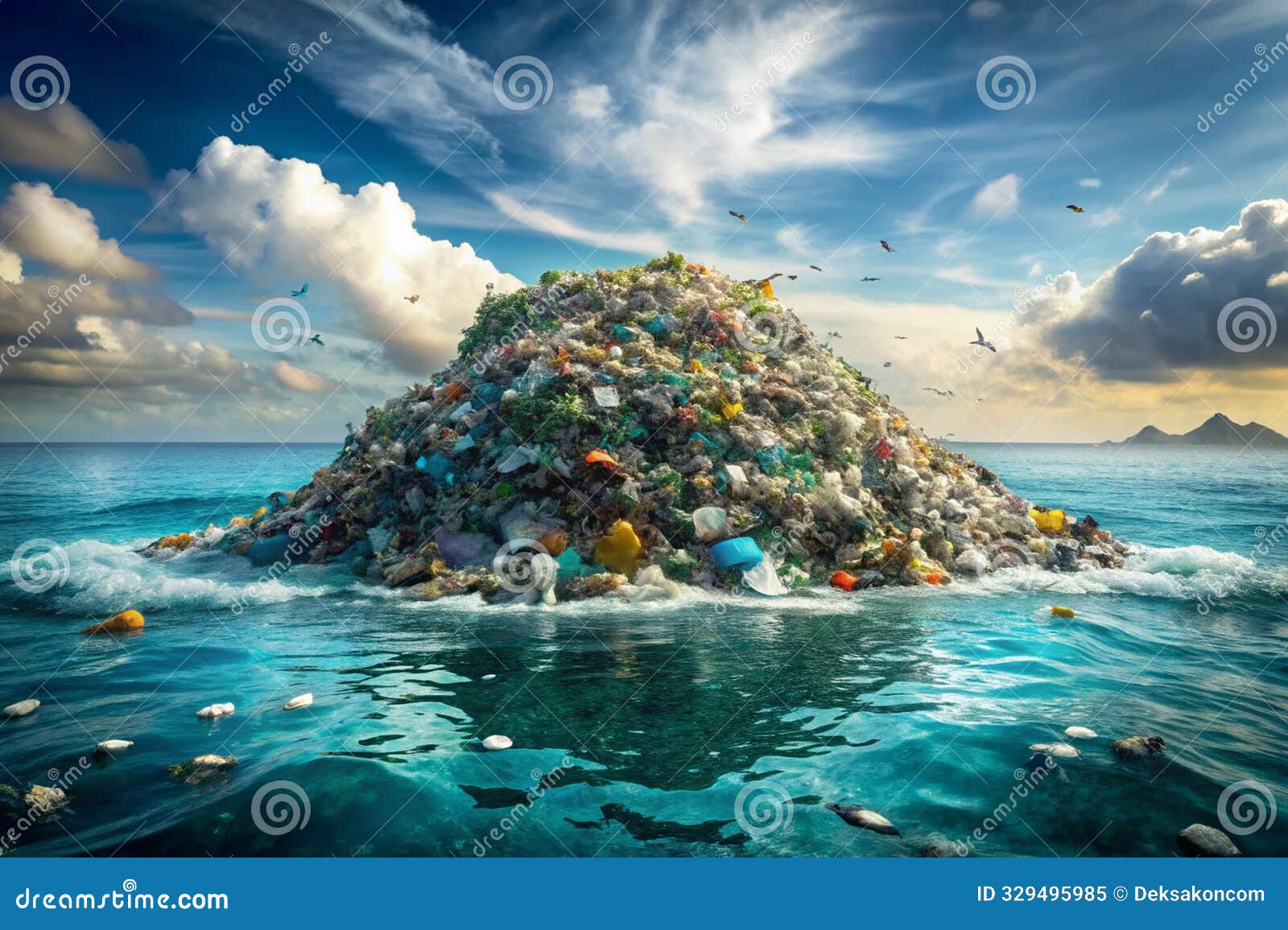Marine Pollution an Ocean Vortex of Plastic Waste Forms a Towering ...