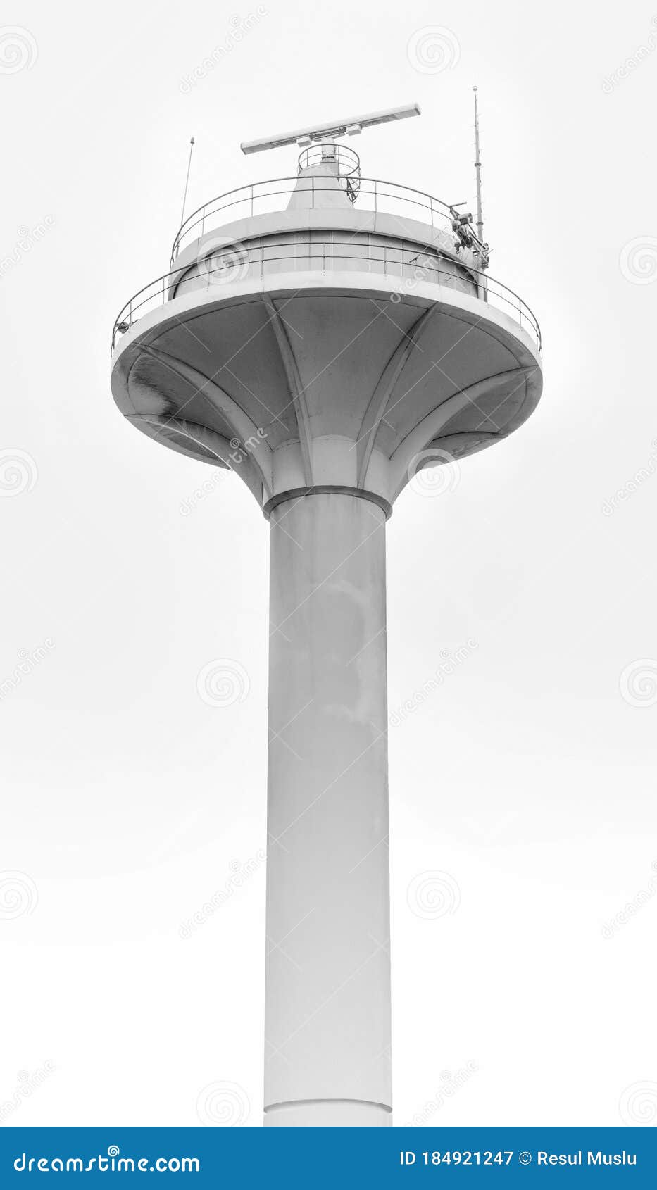 Marine radar tower stock image. Image of technology - 184921247