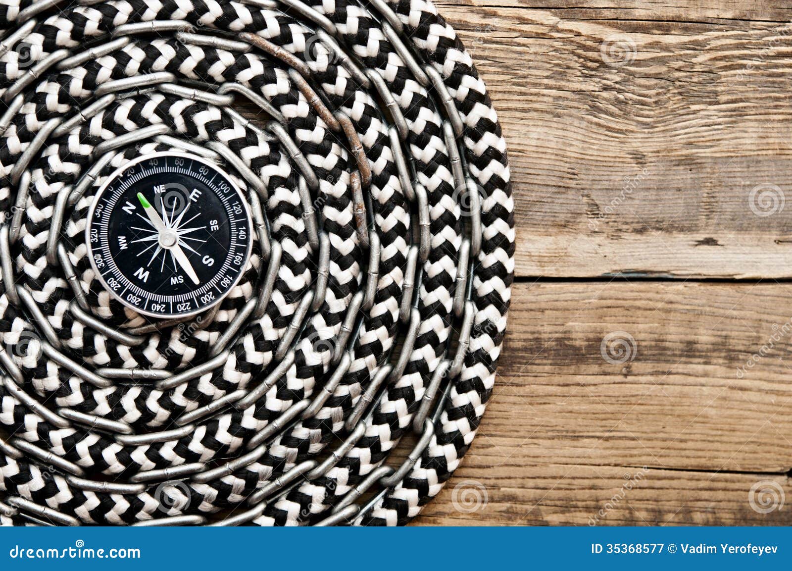 Marine Roll Ropes And Compass Royalty-Free Stock Image | CartoonDealer ...