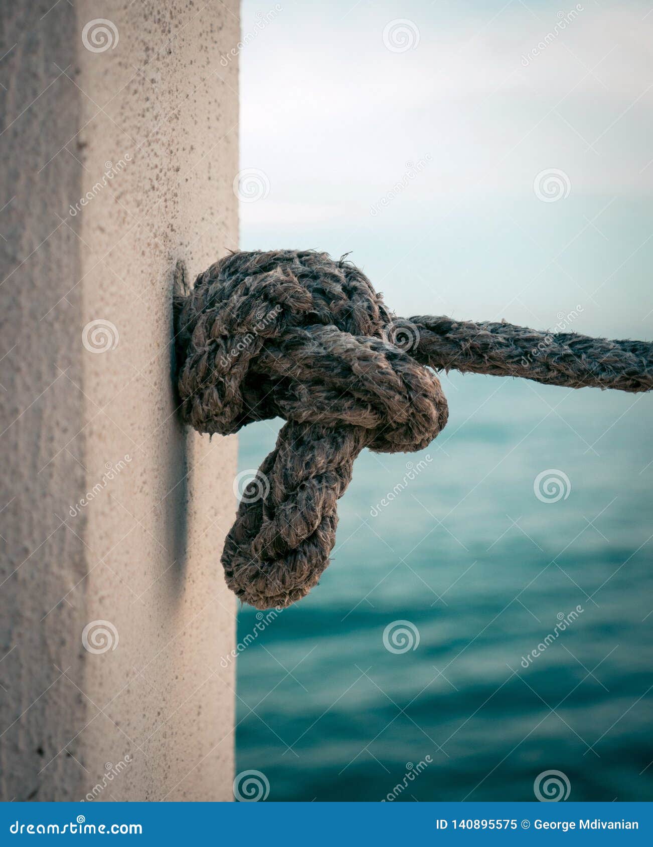 Marine rope knot closeup stock image. Image of link - 140895575