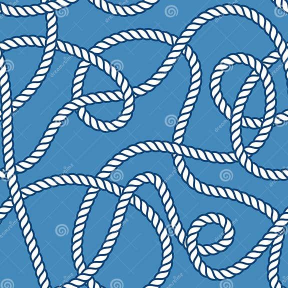 Marine Rope and Knots Seamless Pattern Stock Vector - Illustration of ...