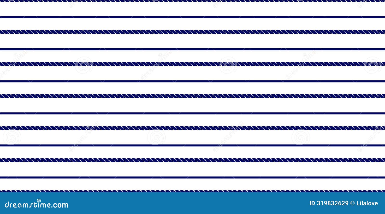 Marine Rope Stripe Seamless Pattern, Nautical Style Concept Design ...