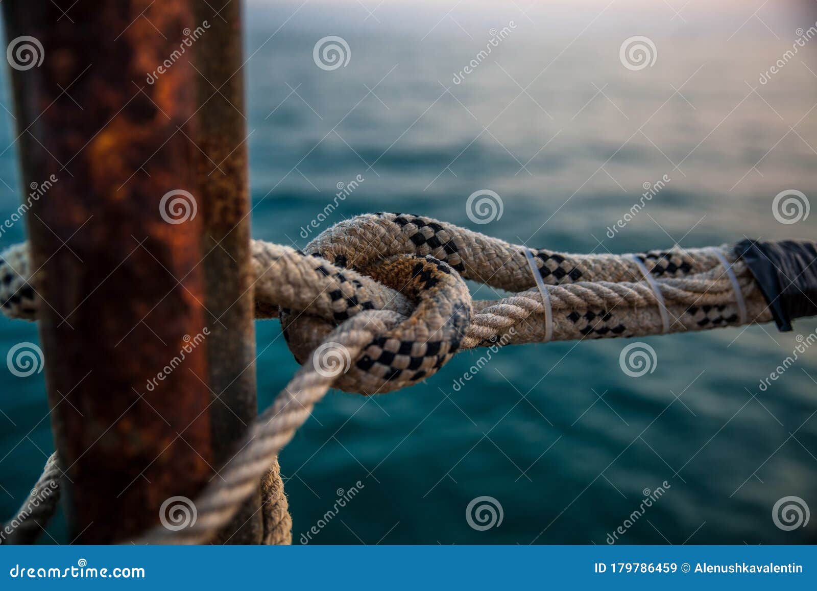 Marine ropes at pier stock image. Image of dock, background - 179786459