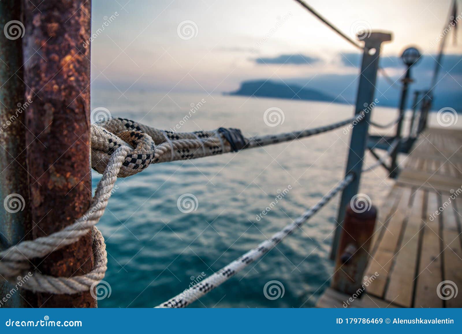 Marine ropes at pier stock image. Image of maritime - 179786469