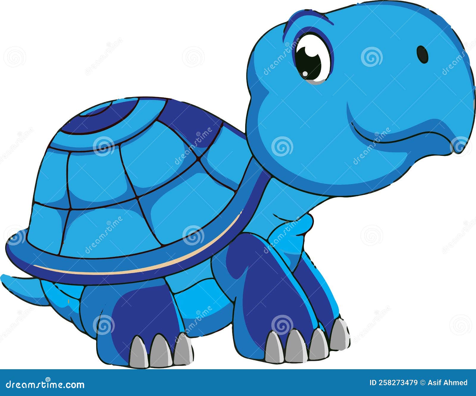 Turtle Drawn By Ricky. Children S Drawing. The Image Is Isolated On A ...