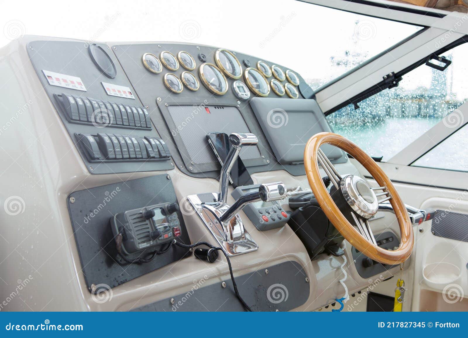 Marine Ship Control Panel. Yacht Instrument Panel Stock Image - Image ...