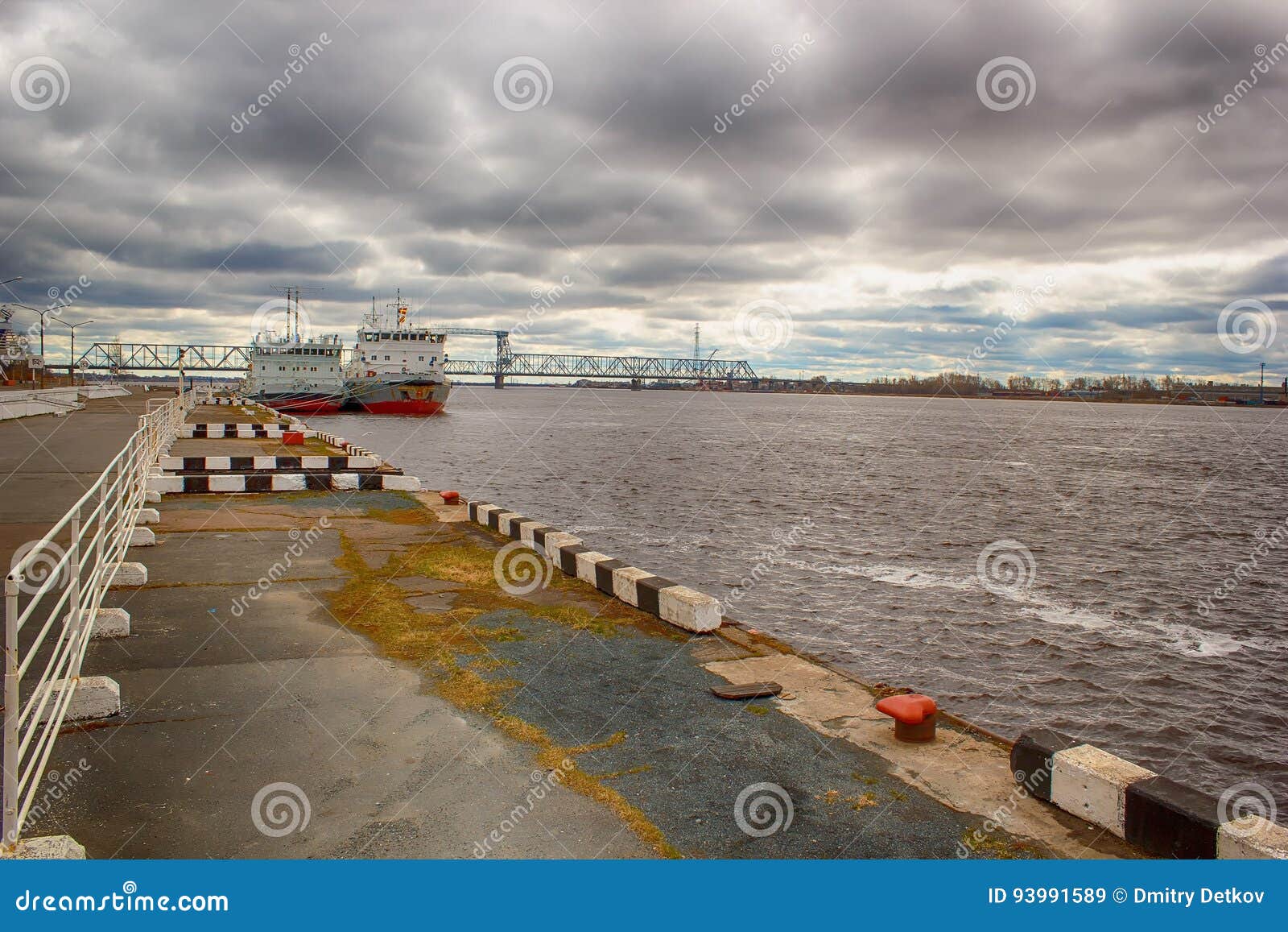 Marine Ship on the Dock Front View Stock Image - Image of shipping ...