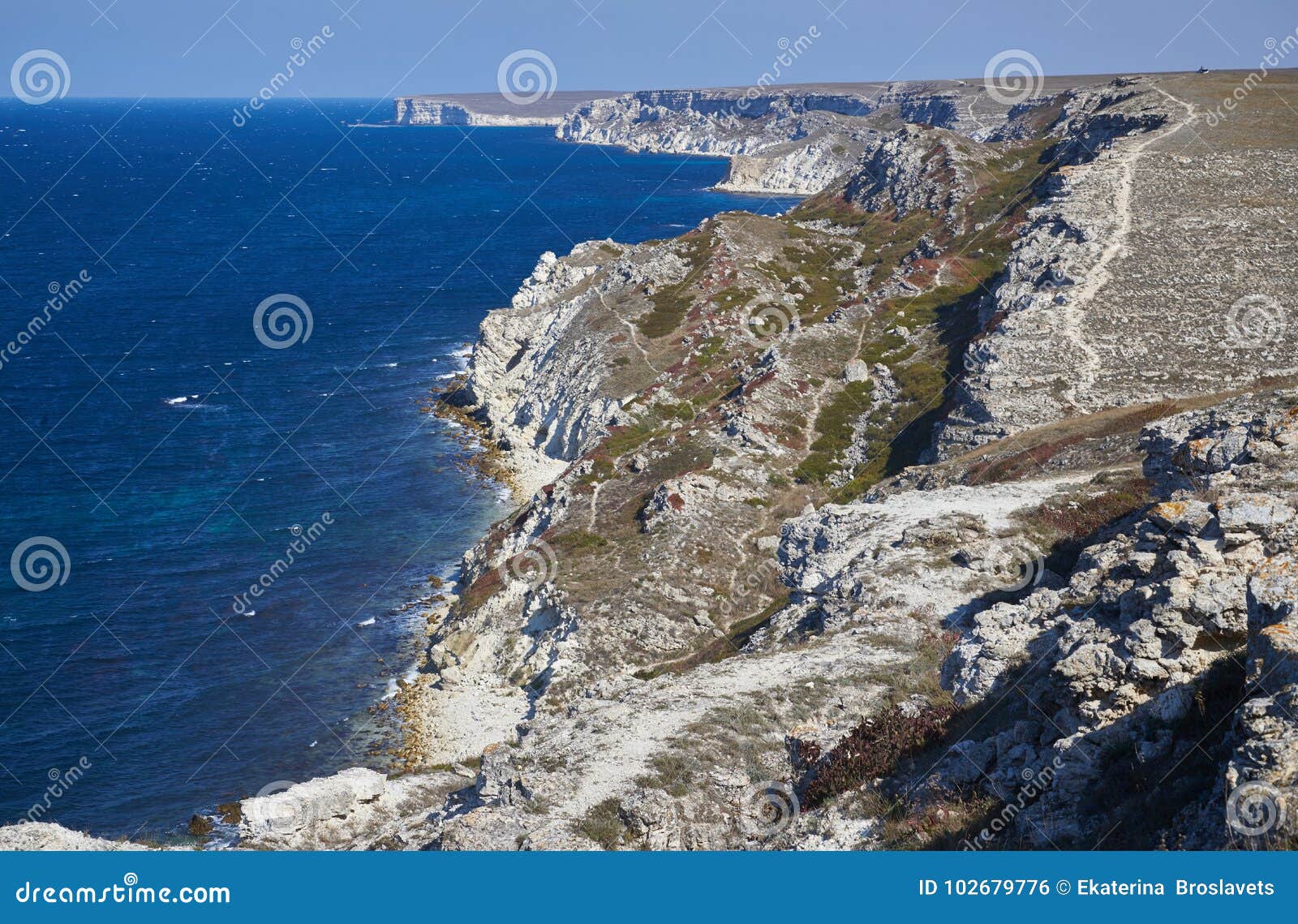 Marine shoreline cliffs stock photo. Image of sunlight - 102679776