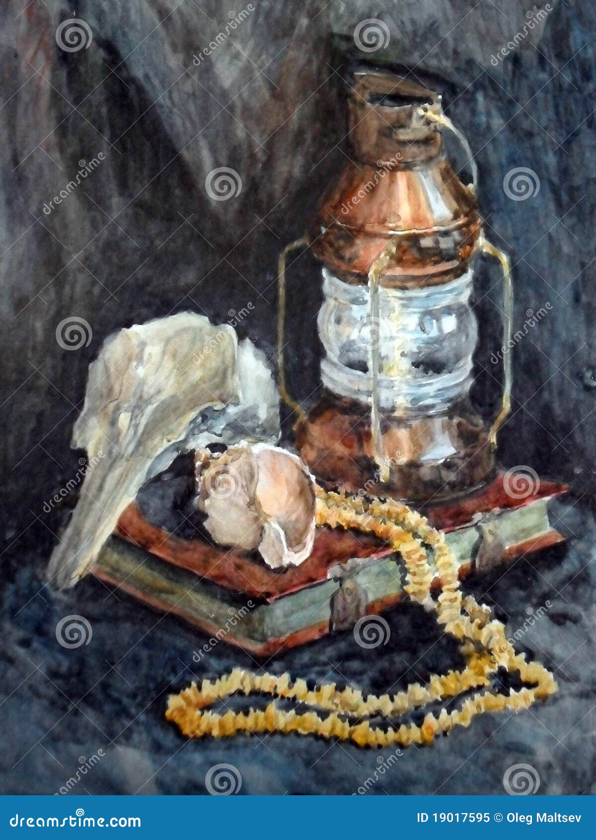 Marine Still Life stock illustration. Illustration of hand - 19017595