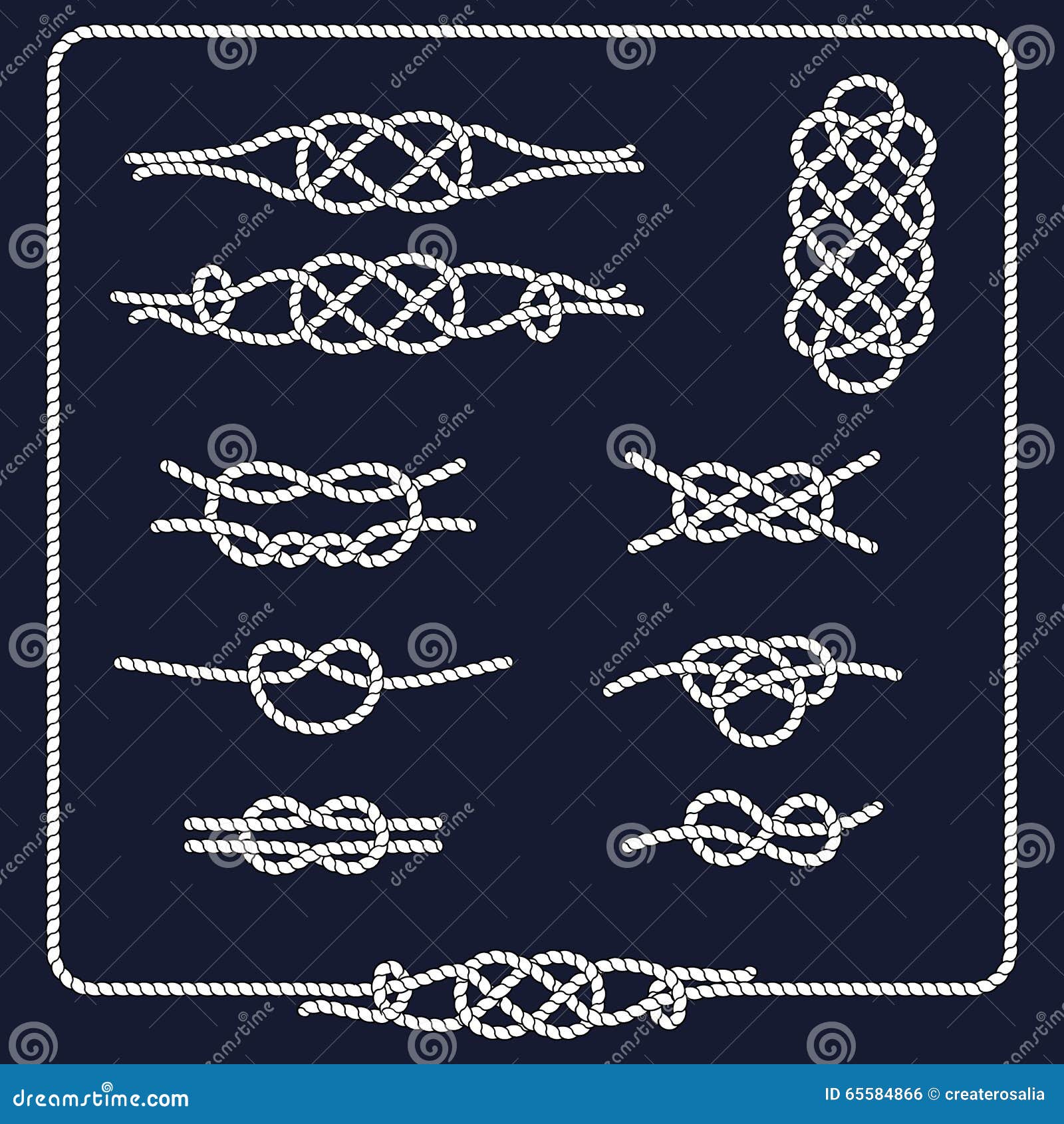 Marine Symbol. Rope Knots. Vector Illustration | CartoonDealer.com ...