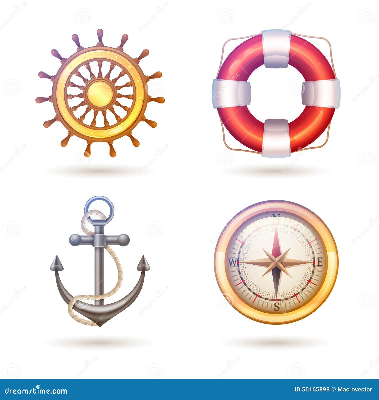 Marine Symbols Set vector illustratie. Illustration of begrip - 50165898