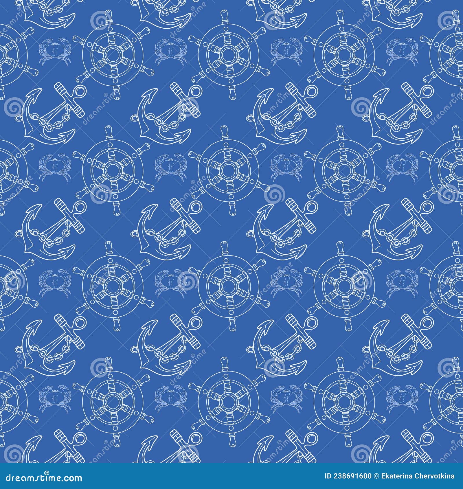 Marine-themed Pattern Outlines and Symbols Stock Vector - Illustration ...