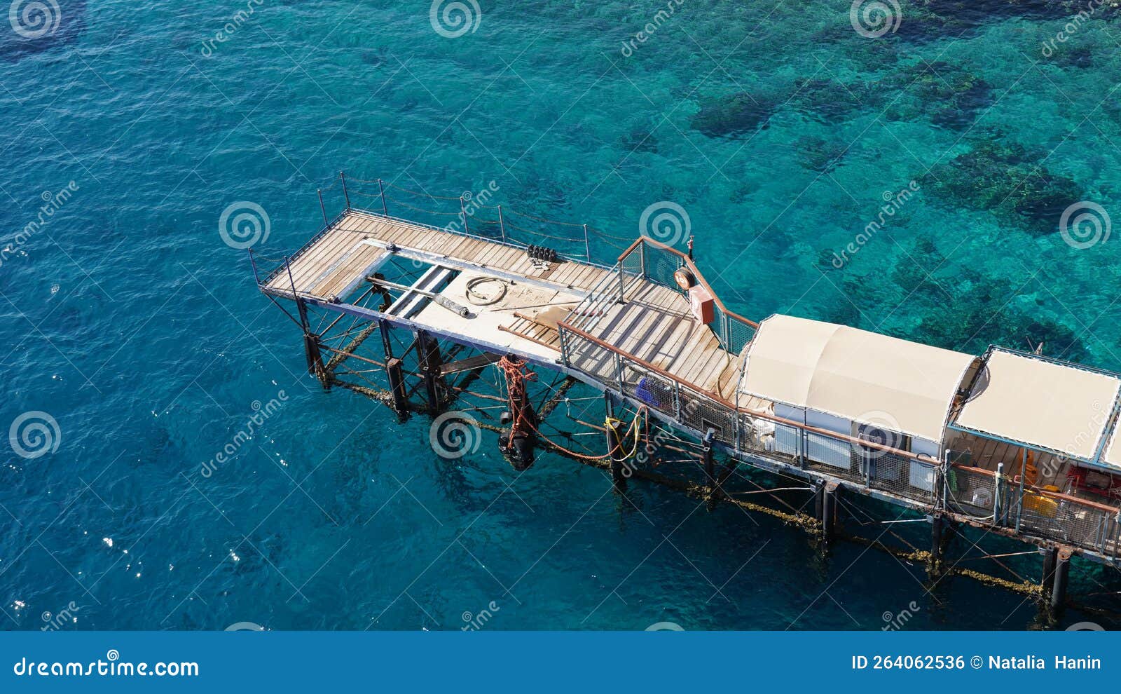 Marine Underwater Observatory Pier ,Eilat, Israel Stock Photo - Image ...
