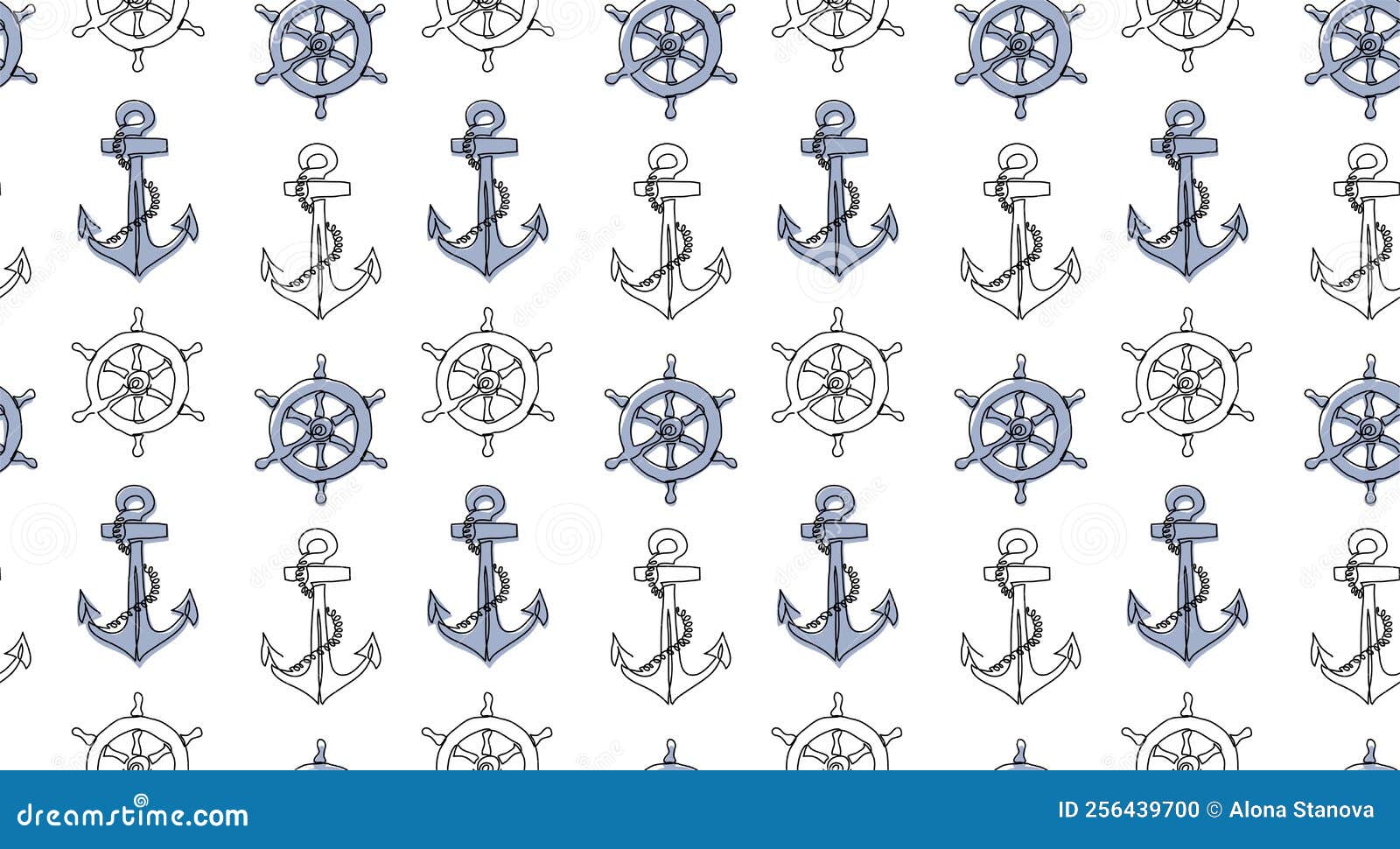 Seafarers Day Simple Vector Banner, Poster, Background With Steering ...