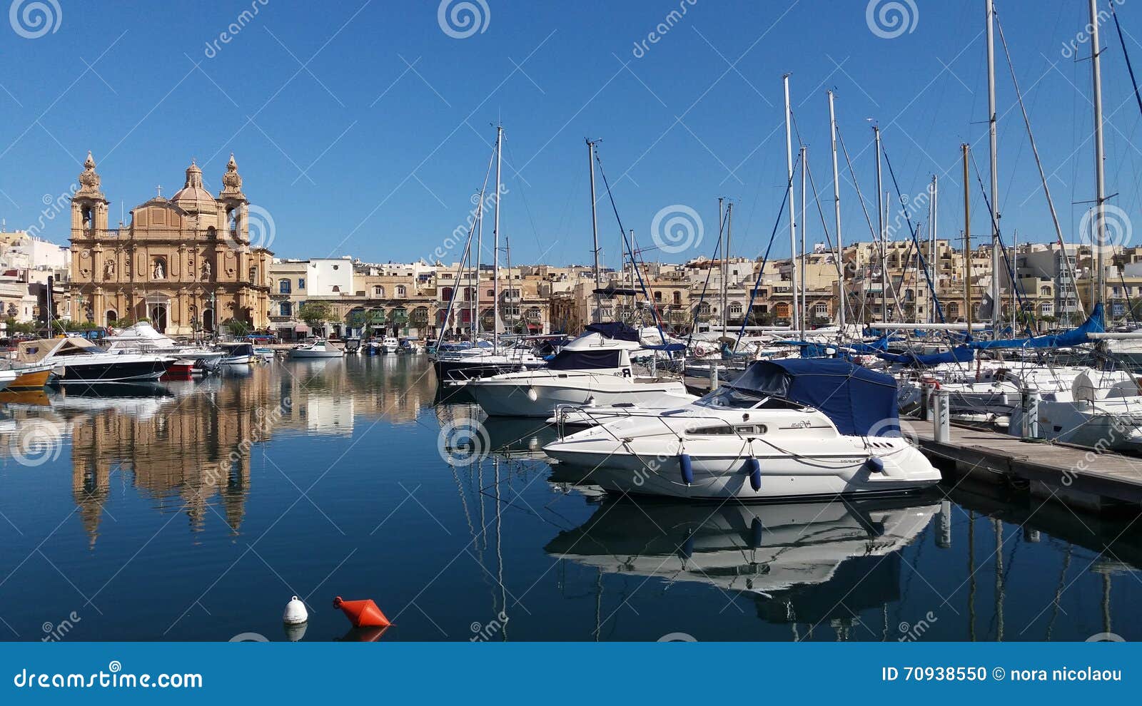 Marine view editorial image. Image of msida, spectacular - 70938550