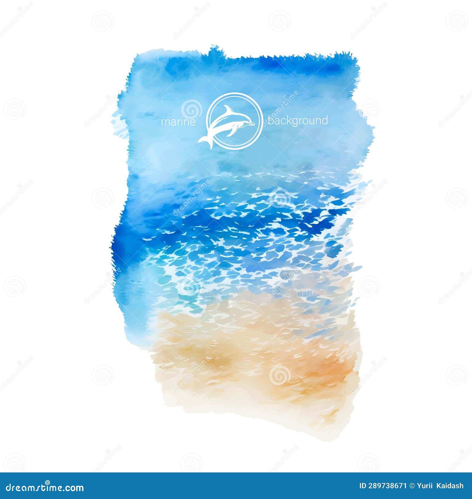 Marine Watercolor Background4 Stock Vector - Illustration of plant ...