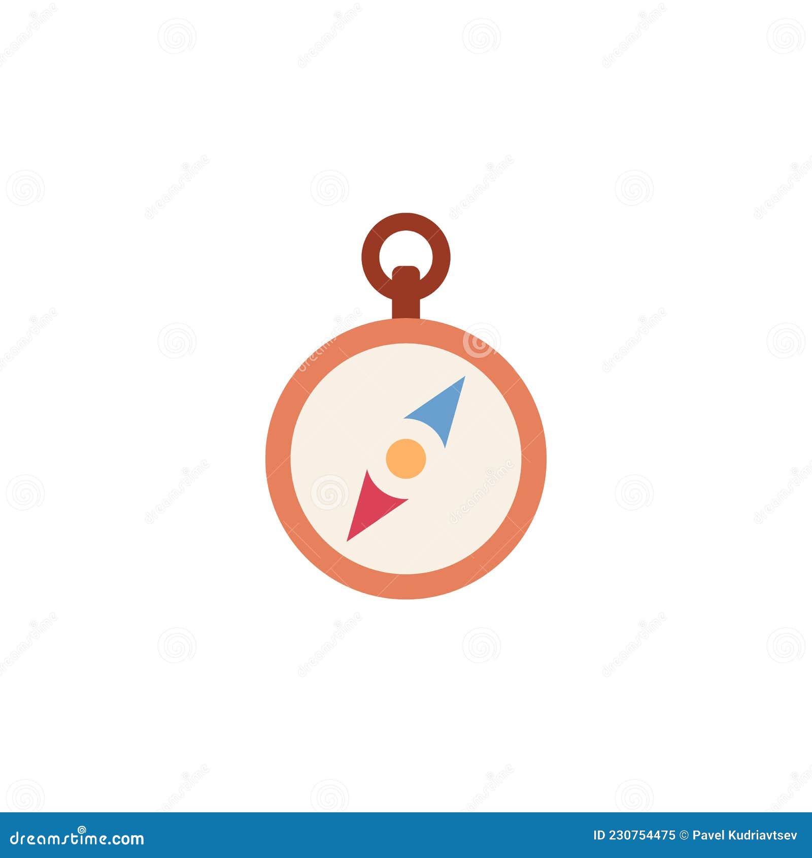 Mariners and Travelers Compass Icon, Flat Vector Illustration Isolated ...