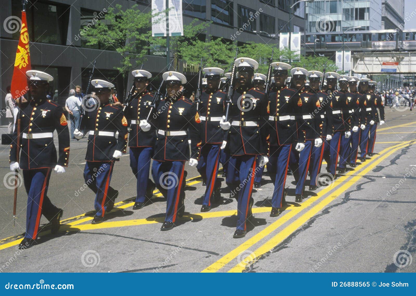 Marines Marching editorial image. Image of color, marines - 26888565