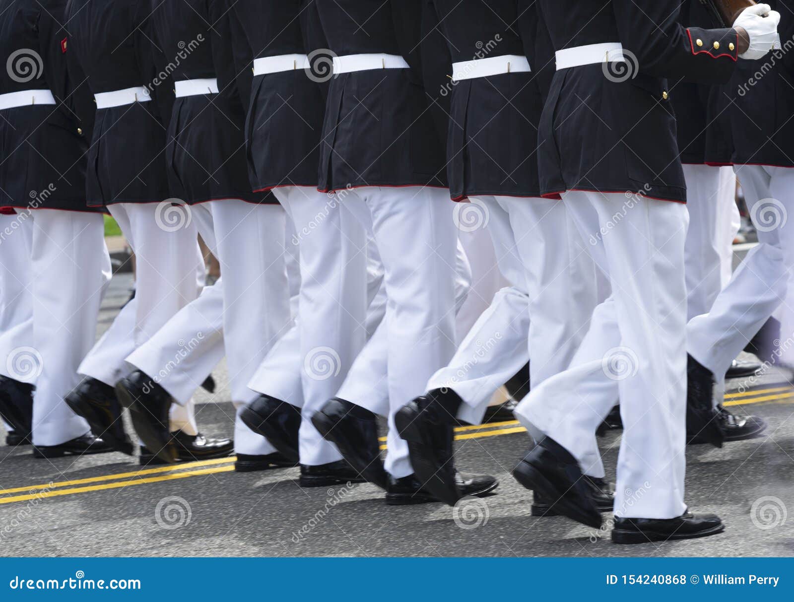 Marines Marching Unit Memorial Day Parade Washington DC Stock Photo ...
