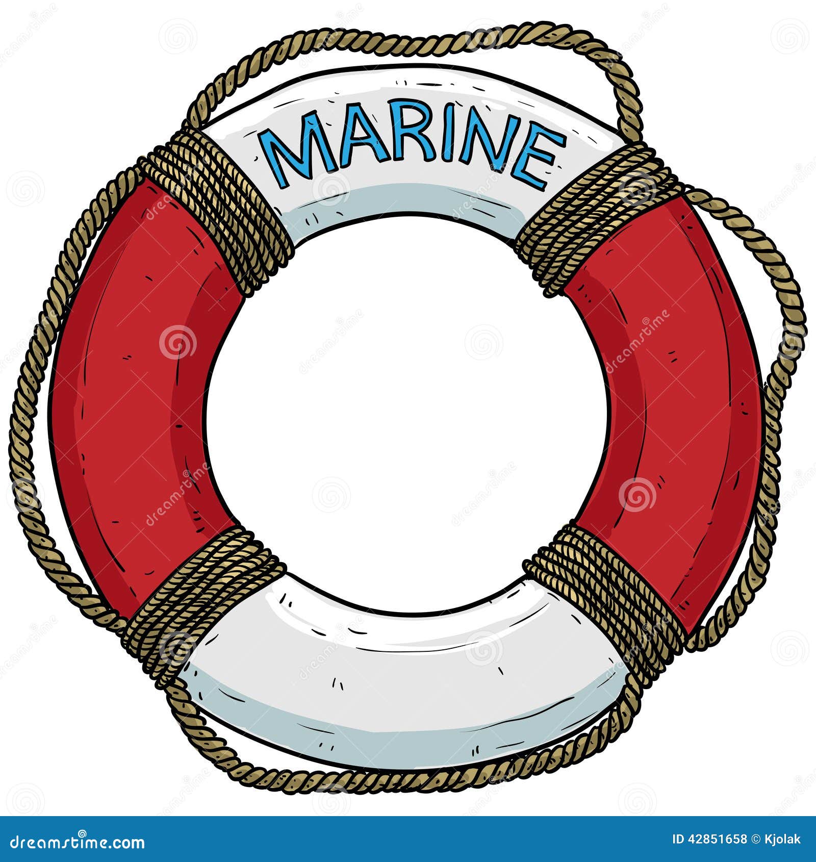 Marinethema, Rettungsring vektor abbildung. Illustration von zeichnung ...