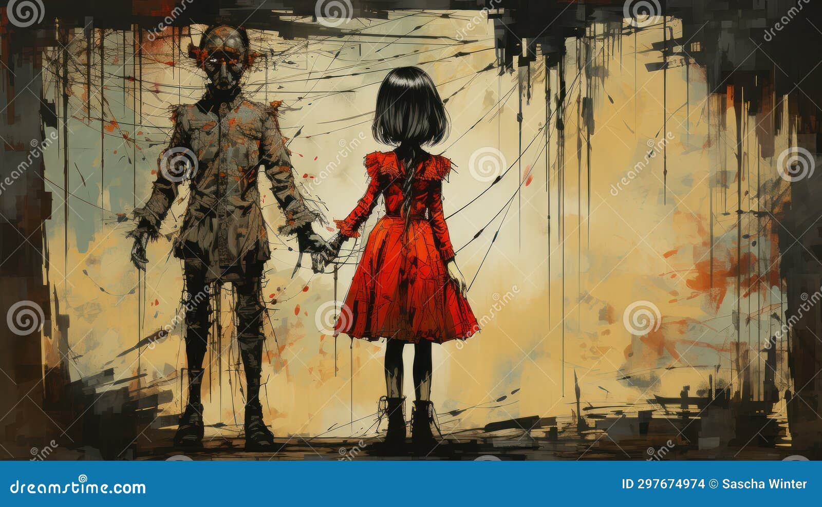 Marionette Doll Being Controlled by a Puppet Master that is a ...