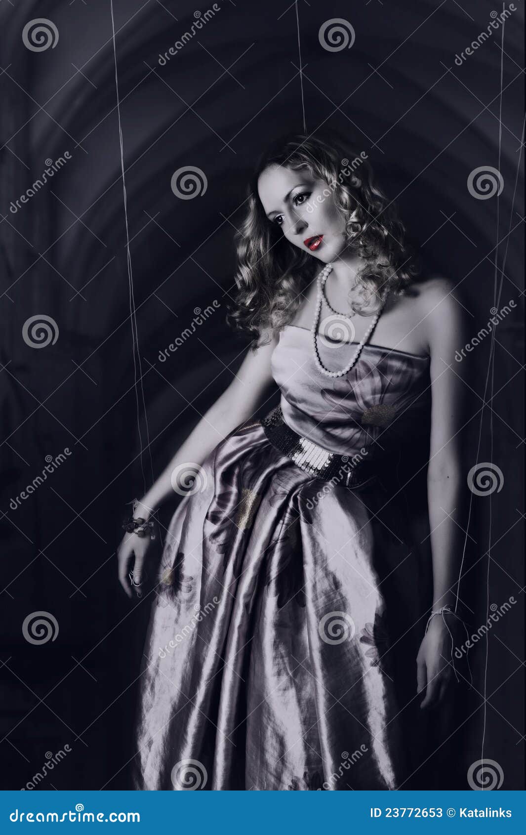 Marionette on string stock image. Image of hands, lady - 23772653