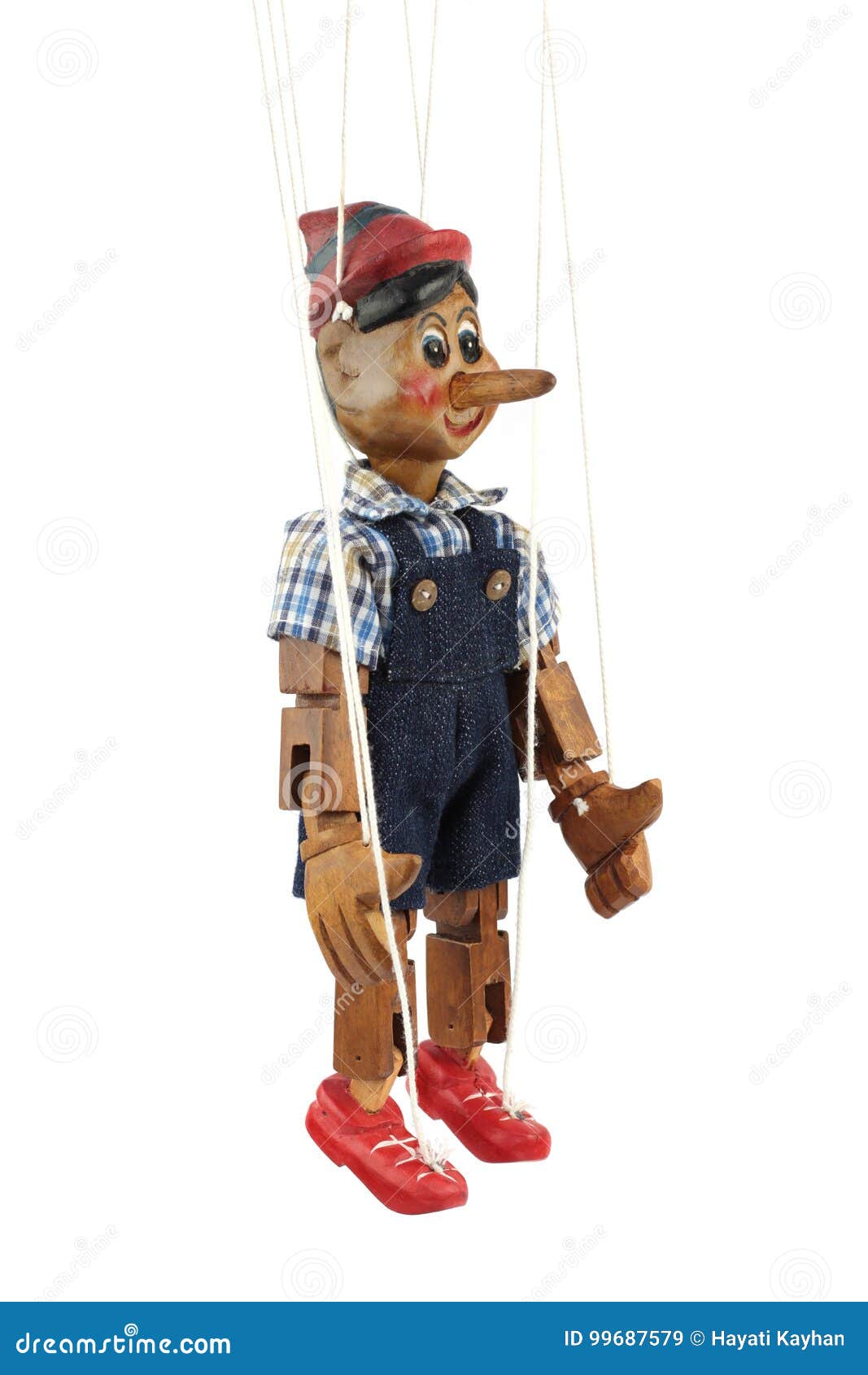 Marionnette En Bois Faite Main Pinocchio Image stock - Image du gosse ...