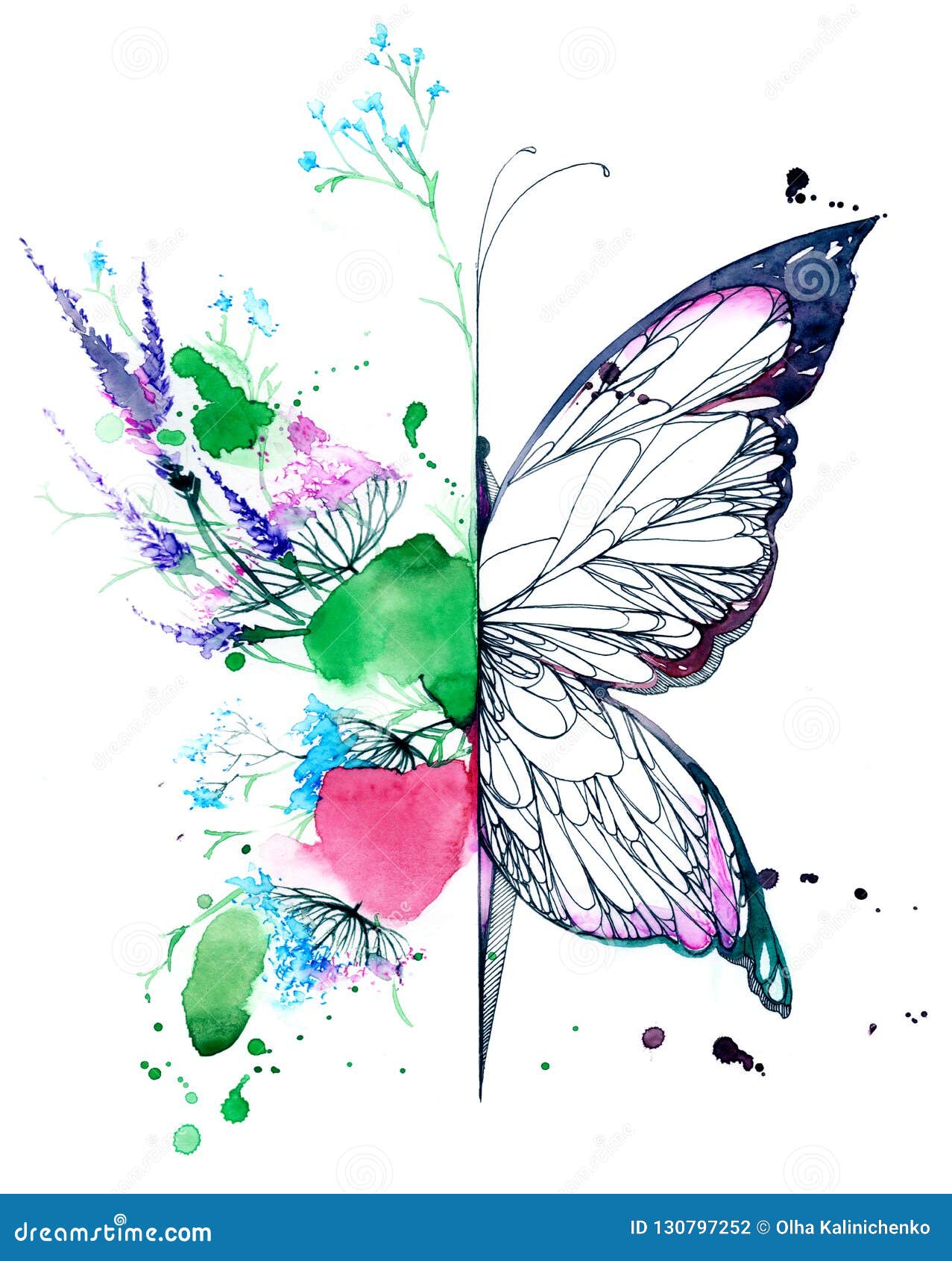 Dibujo De Mariposa Abstracta